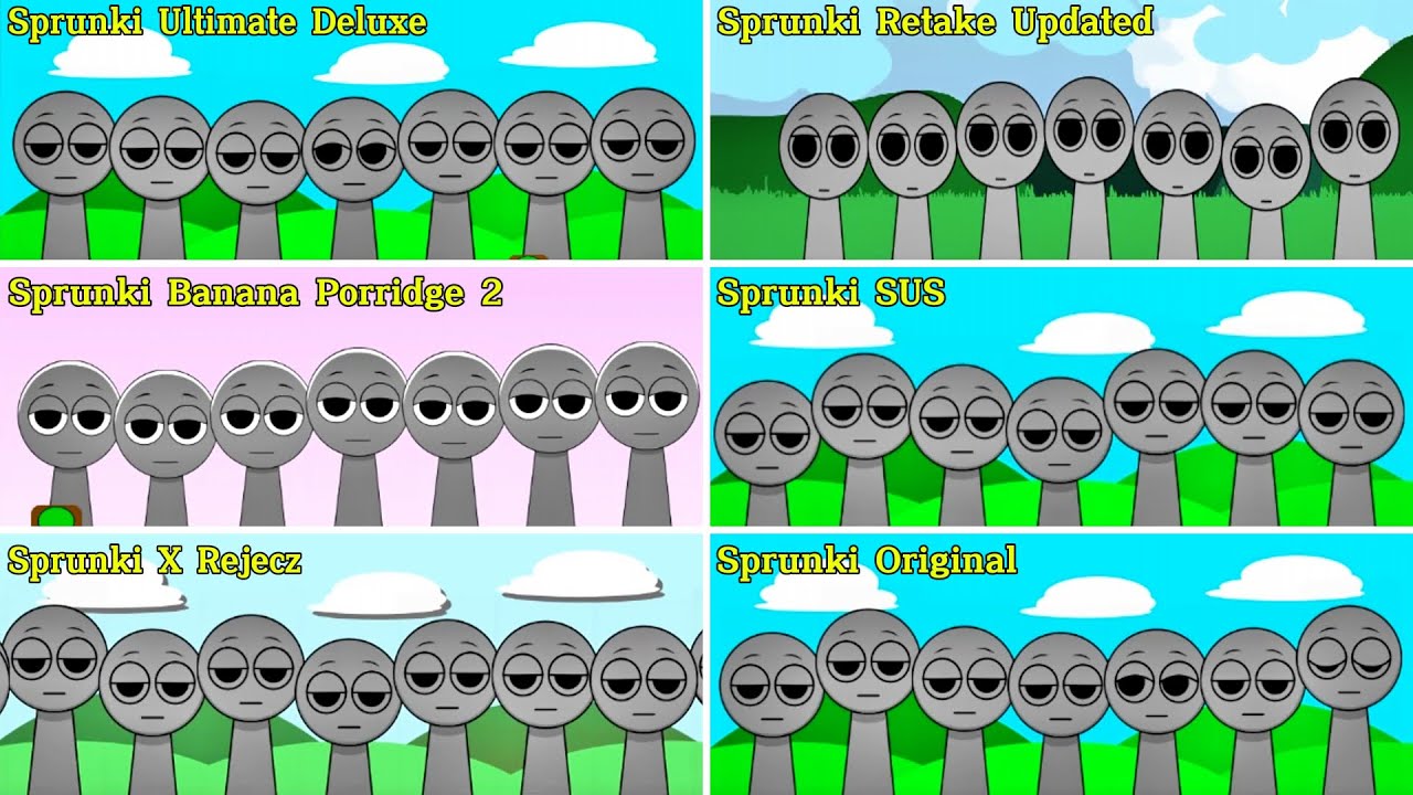 Mix all together Sprunki Ultimate Deluxe vs Sprunki Retake Updated vs ...