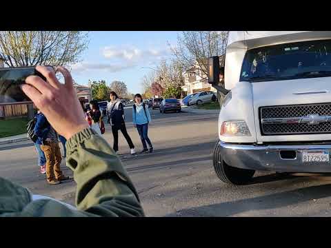 Arrival of Japanese students in Tracy CA Mar 2019