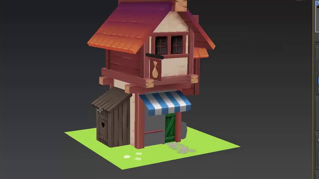 General store Hand Painted game model. - YouTube