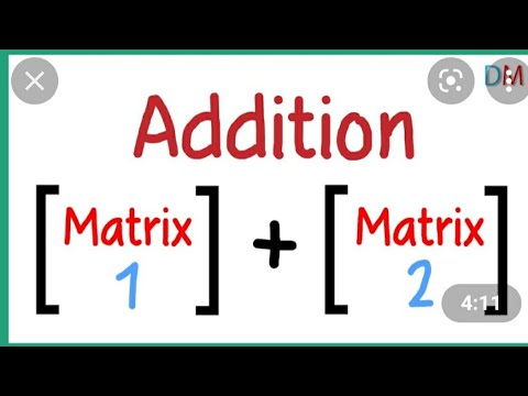 Addition Of Matrices - YouTube