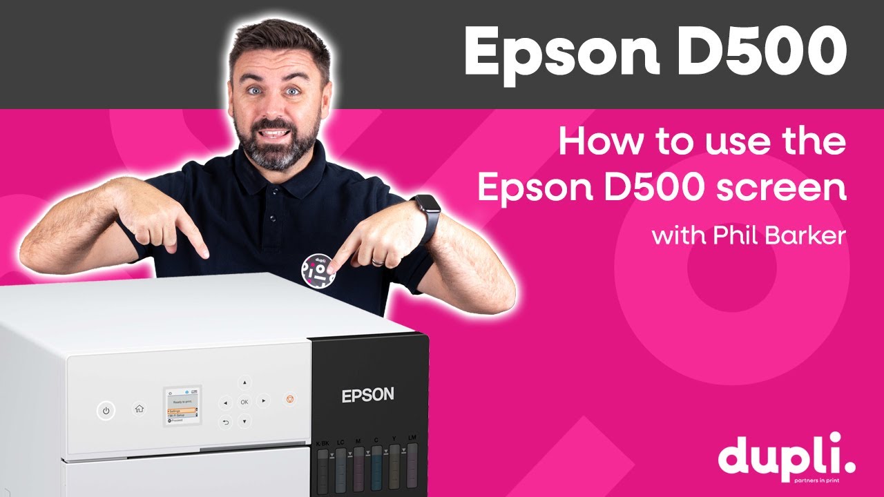 How to use the Epson D500 Printer Screen - YouTube