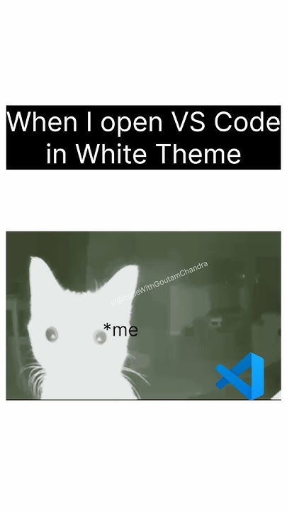 white theme in vs code #coding #memes #codingmemes #codewithgoutamchandra - YouTube