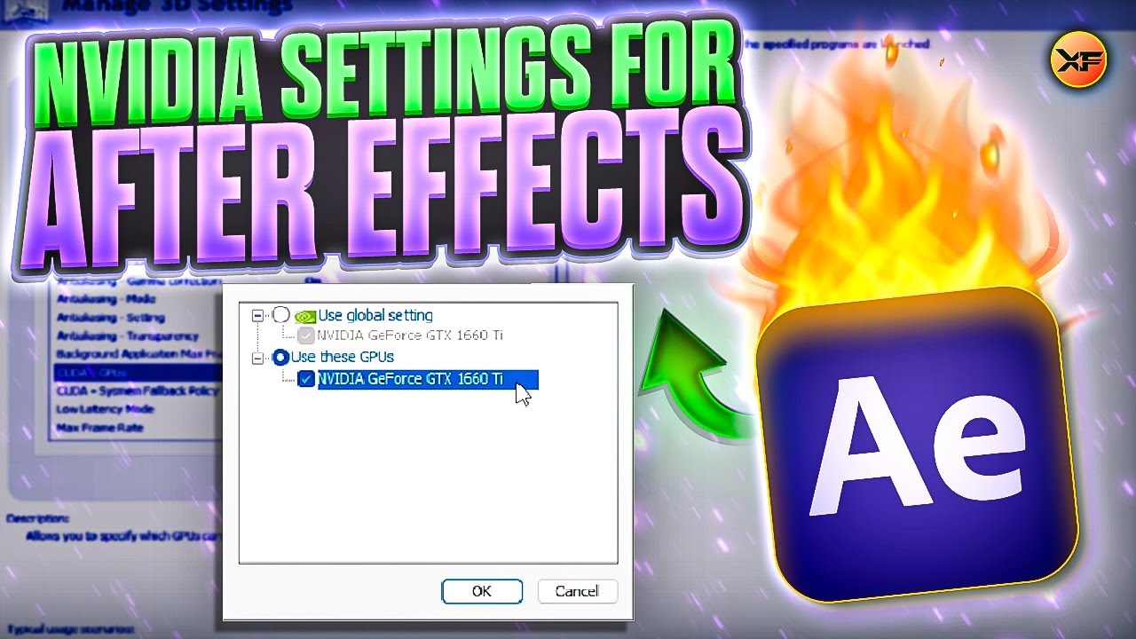 Best NVIDIA Control Panel SETTINGS For Adobe AFTER EFFECTS 2024 - YouTube