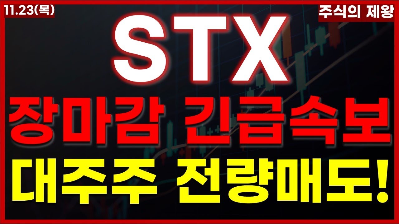 [STX STX그린로지스] 장마감 긴급속보!! 대주주 전량매도!!!! #stx목표가 #stx #stx 인적분할 - YouTube