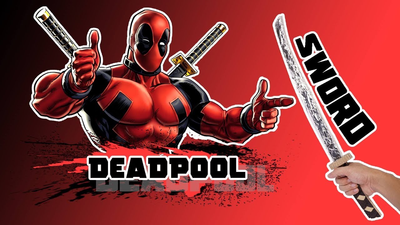 3 Easy Step To Make DEADPOOL 2 Swords from Cardboard and Hot Glue For ...