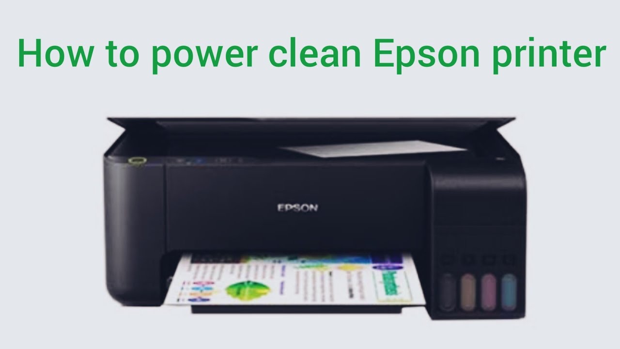 How to Power Cleaning Epson Printer - YouTube