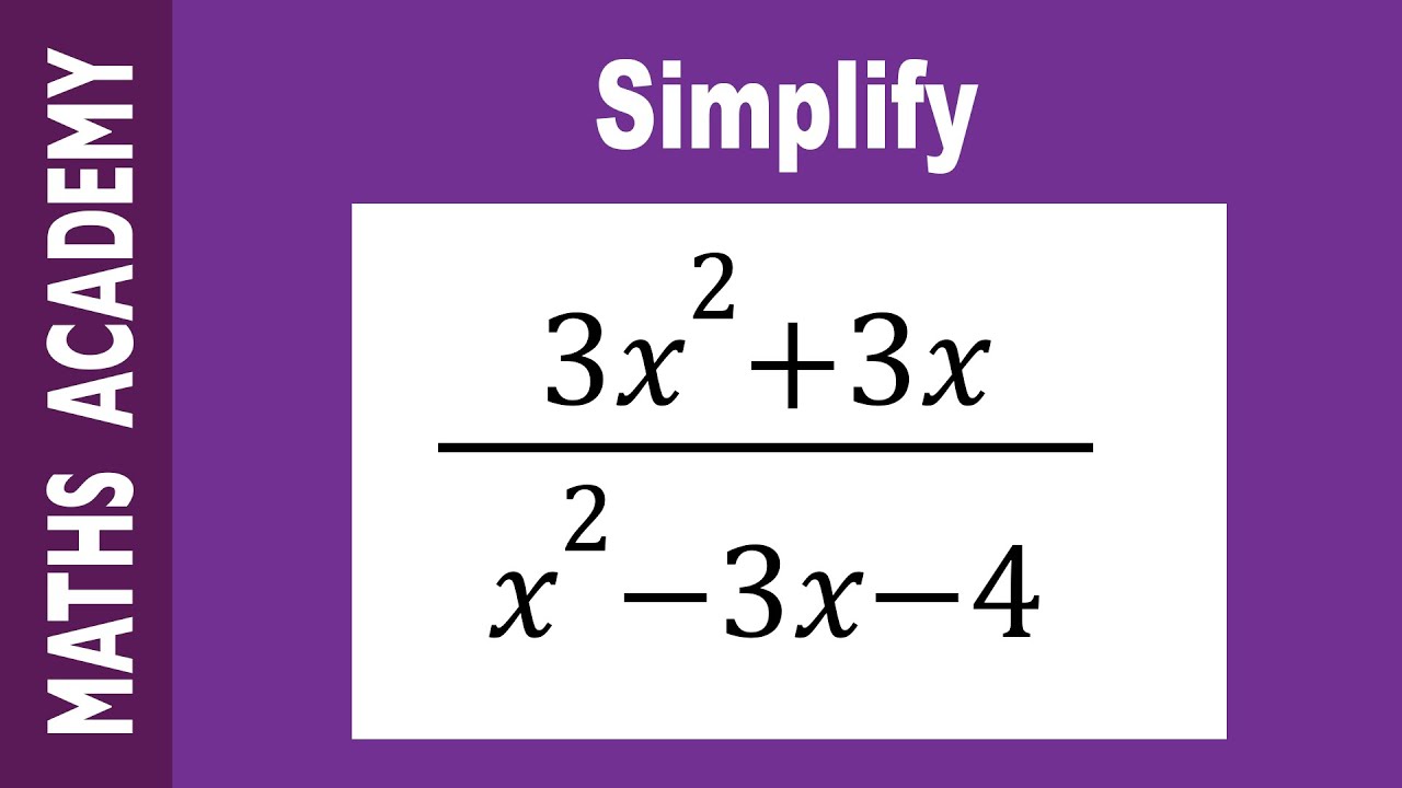 How To Simplify Algebraic Fractions YouTube how-to-simplify-algebraic-fractions-youtube