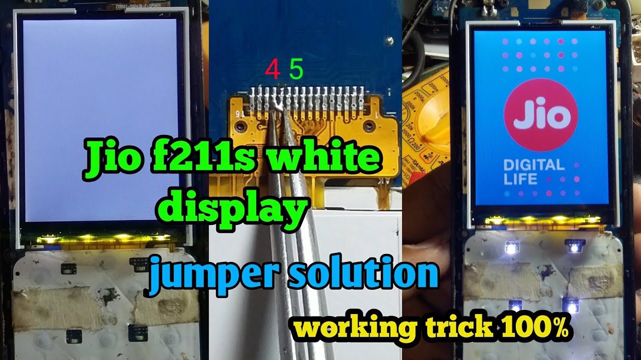 jio f211s white display jumper solution | jio f211s white display ...