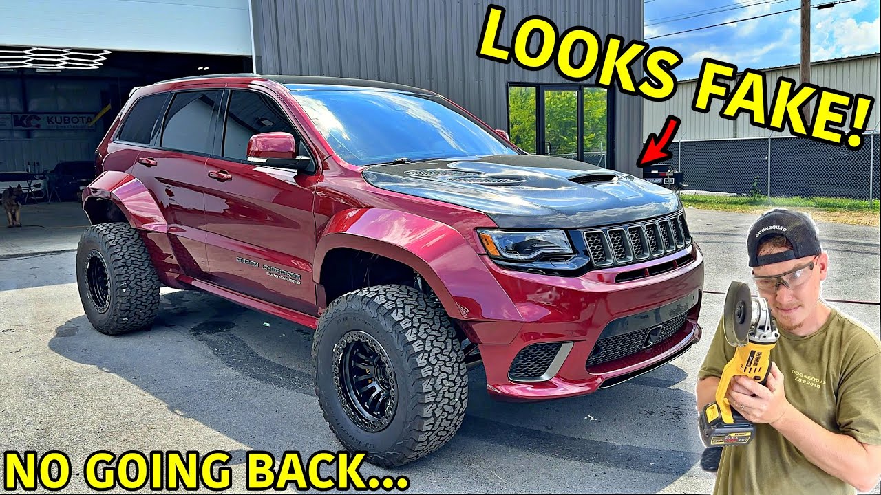 Our 1000HP Trackhawk Gets The Widest Widebody Kit Ever!!! - YouTube
