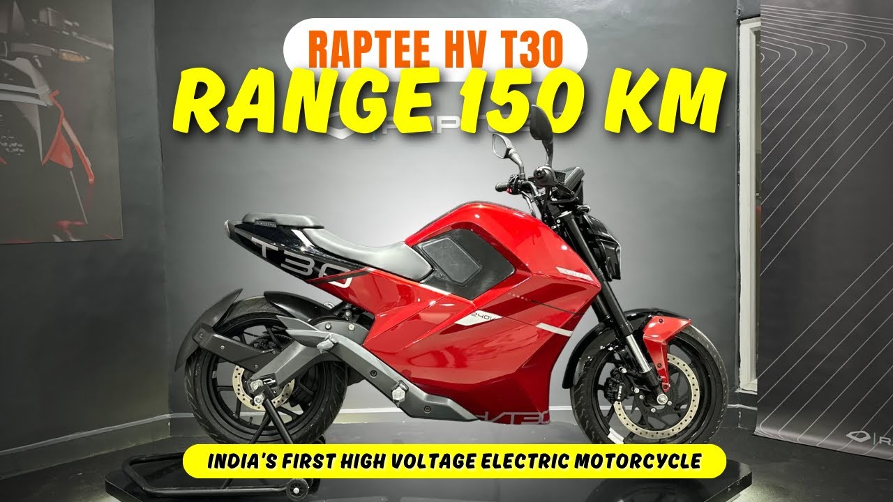 Raptee.HV T30: Get Ready for 200 KM of High Voltage Electric Motorcycle ...