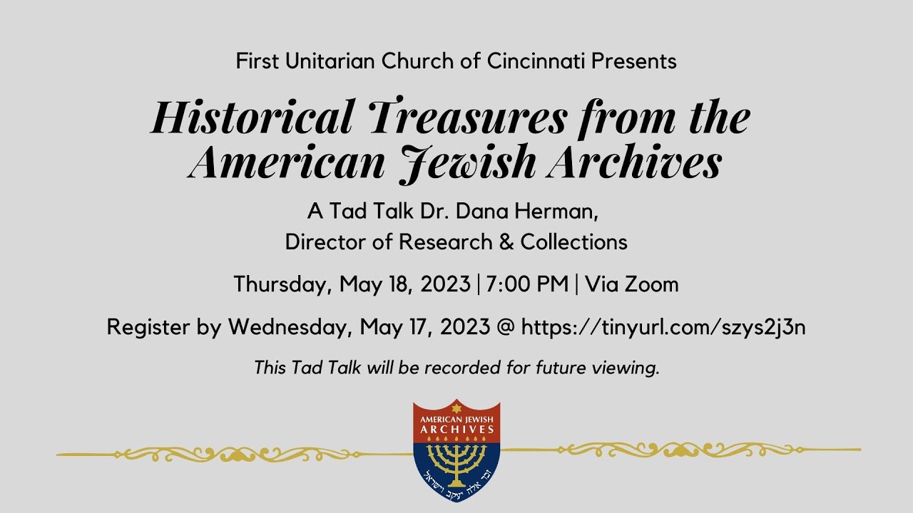Historical Treasures from the American Jewish Archives - YouTube