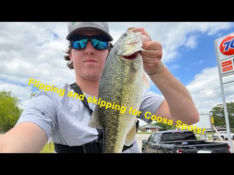 Flipping and Skipping For Some Big OLE COOSA BASS! FISHING TOURNAMENT ...