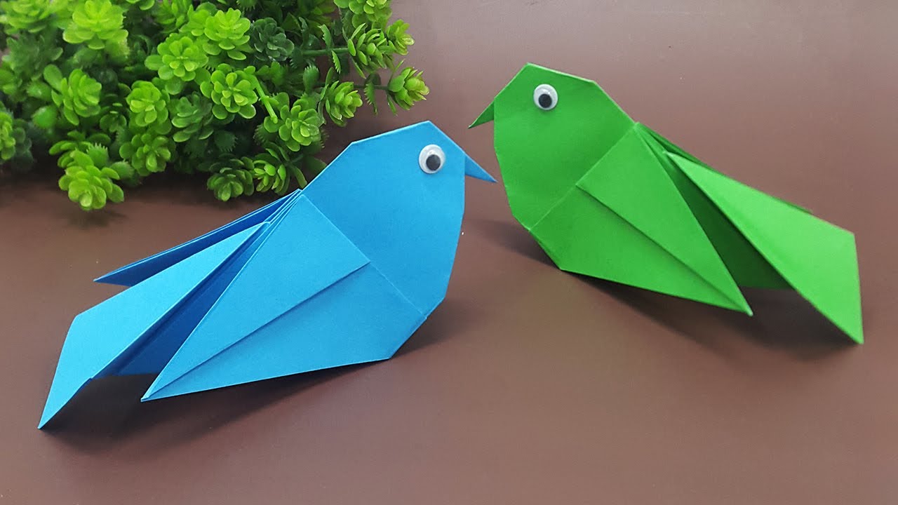 How To Make a Paper Flapping Bird - Easy Origami Bird Instructions ...