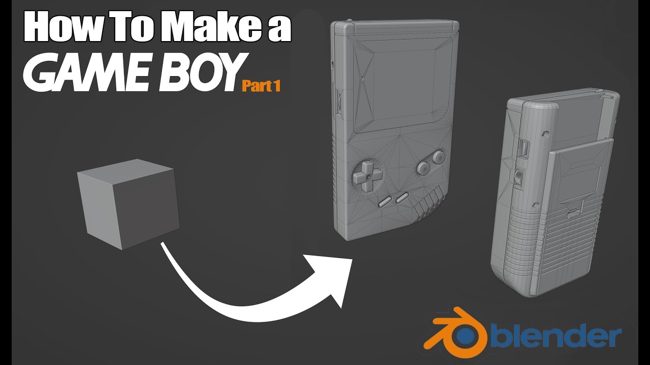 Blender Tutorial - How to model a GameBoy DMG-01 - Part 1 - Modeling ...