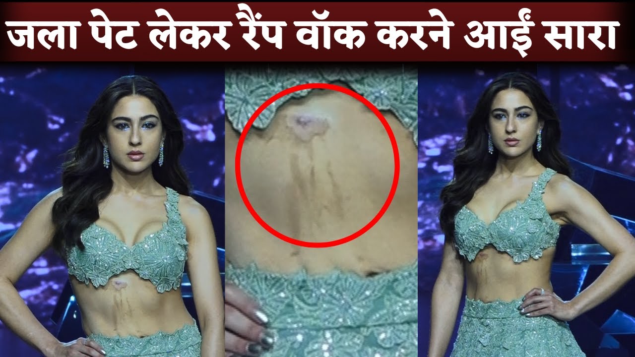 Sara Ali Khan's Stomach Burn Ramp Walk At Lakmé Fashion Week - YouTube