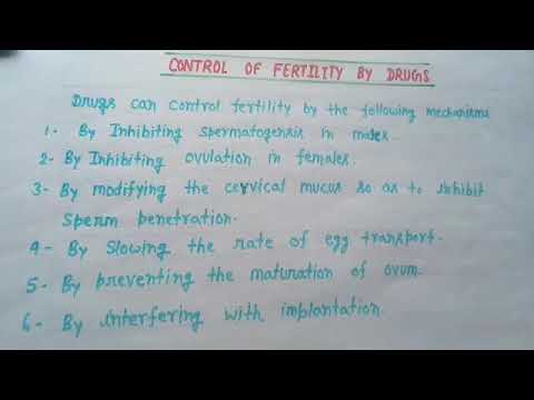 Pharmacology CONTROL OF FERTILITY BY DRUGS - YouTube