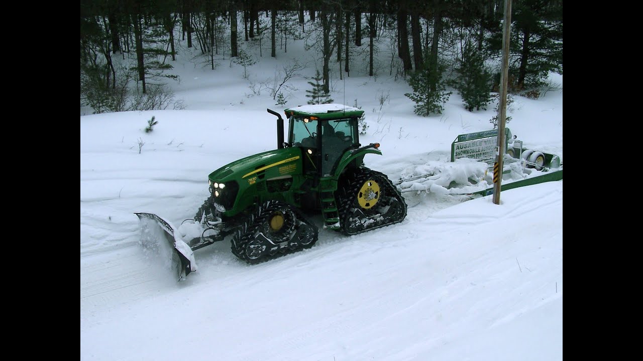 Grayling Snowmobile Trail #47. Sign maintenance Part one - YouTube