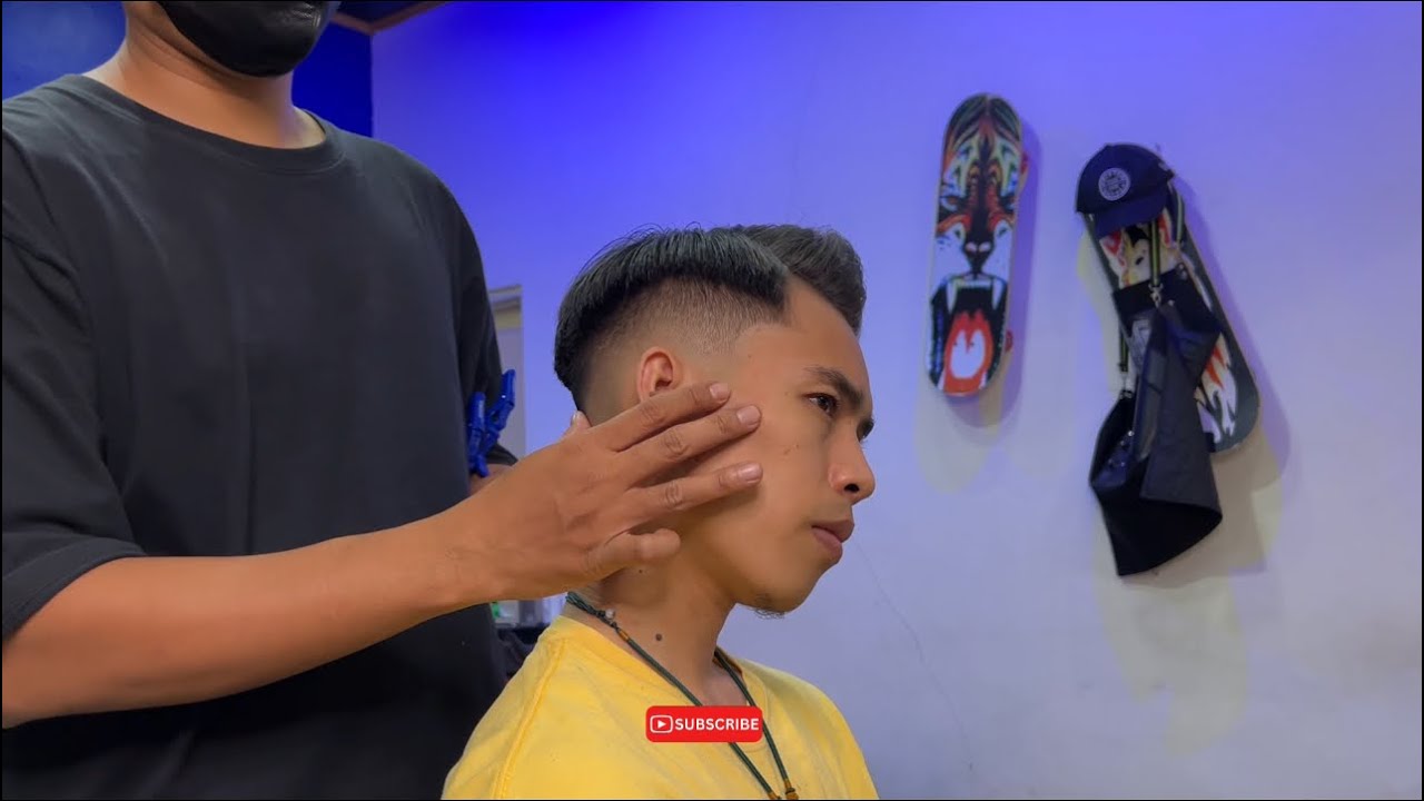 Tutorial potongan rambut mid fade simpel styling akhir dengan produk ...