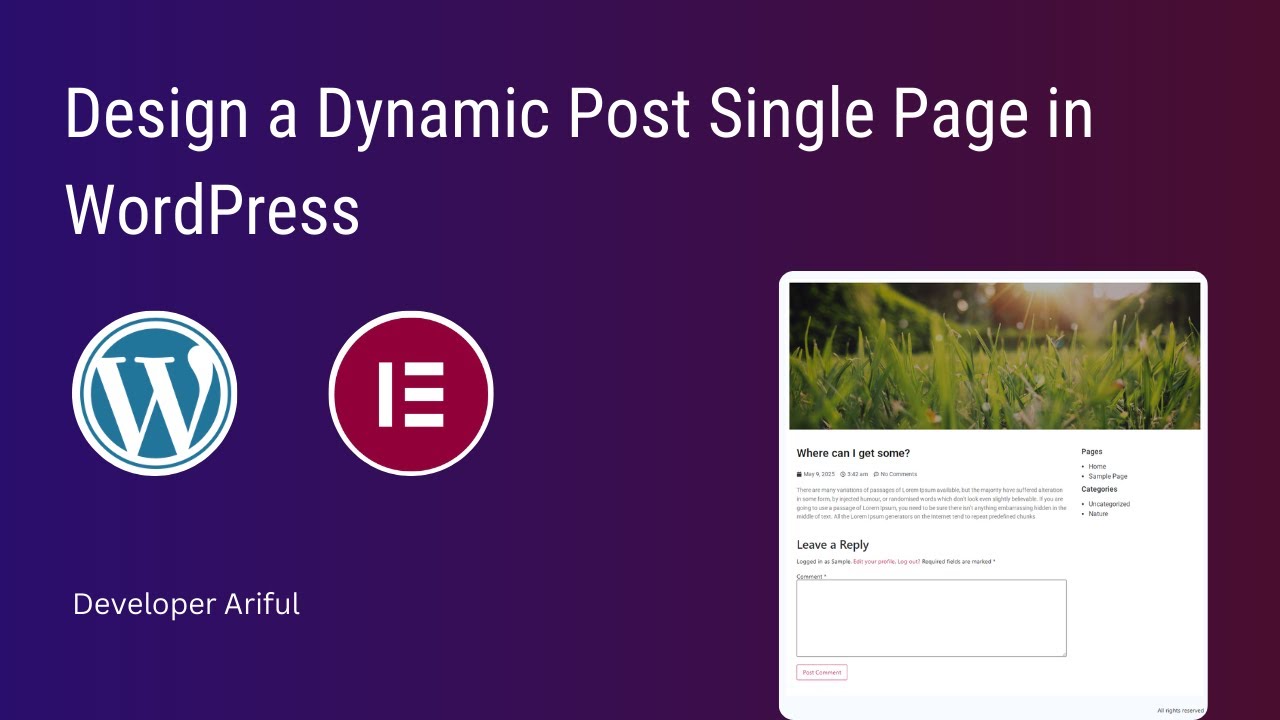 How to Design a Dynamic Post Single Page in WordPress With Elementor ...
