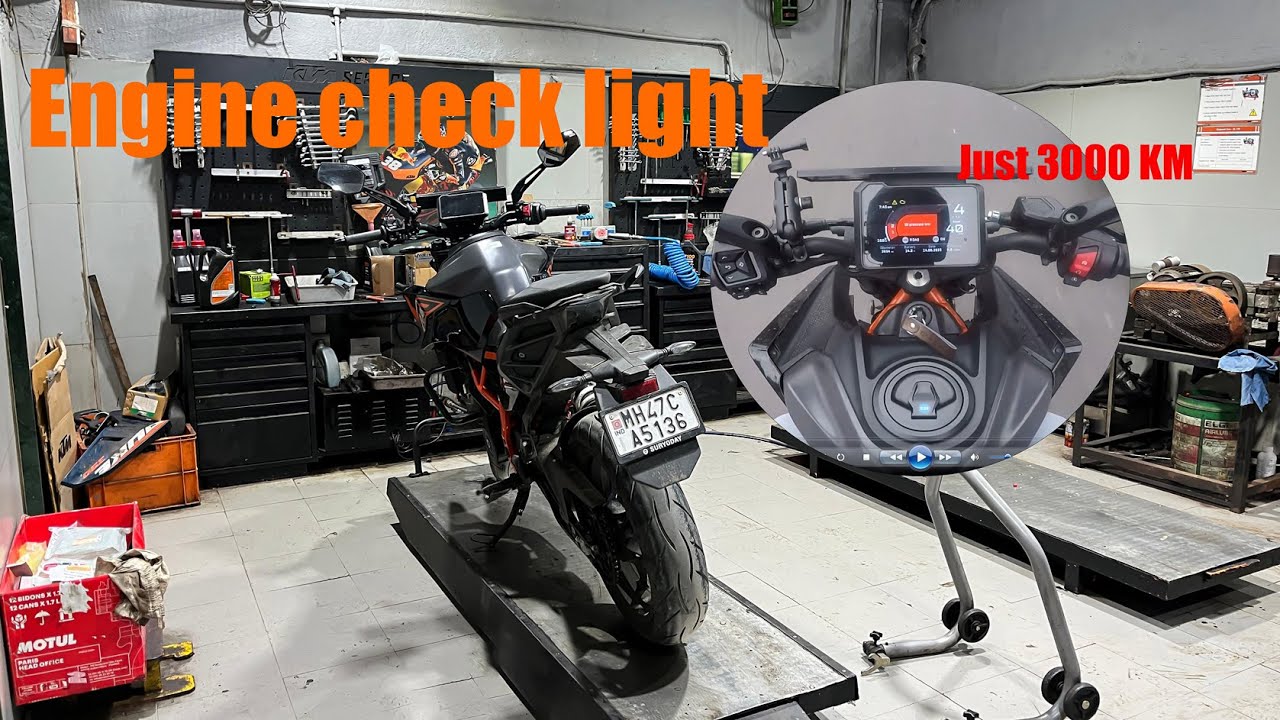 Engine check light just after 3000 KM || Duke 390 gen 3 - YouTube