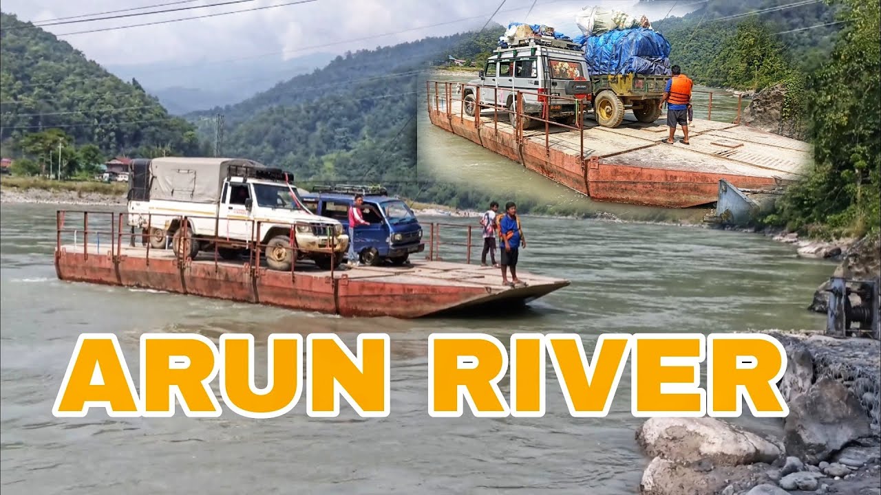 How to pass taxi in arun river Nepal - YouTube