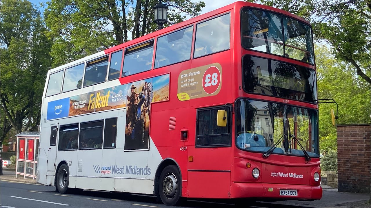 Beast! NXWM 4597 (BX54 DCY) Route X8 From Wolverhampton To Dudley - YouTube