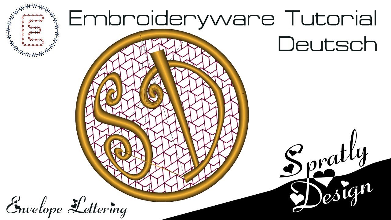 Embroideryware German Tutorial - Envelope Lettering - YouTube
