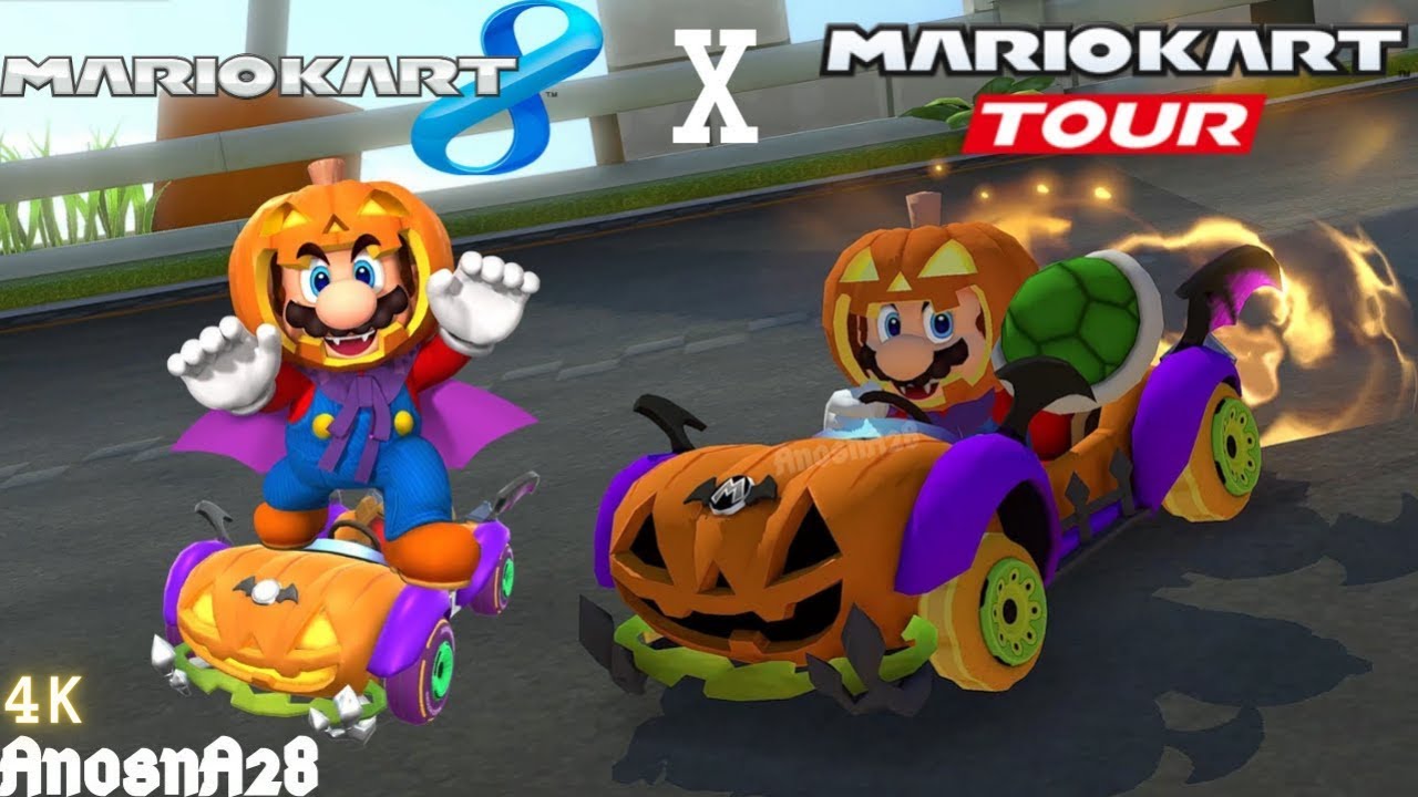 Mario kart 8: Mario (Halloween) From Mario Kart Tour [4K] - YouTube