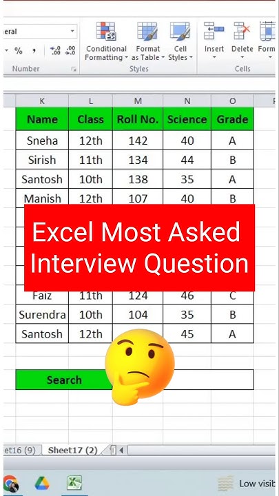 🔥🔥Excel Most Asked Interview Question | Excel Pro Technique😎 #shorts #shortsvideo #reels #feed ...