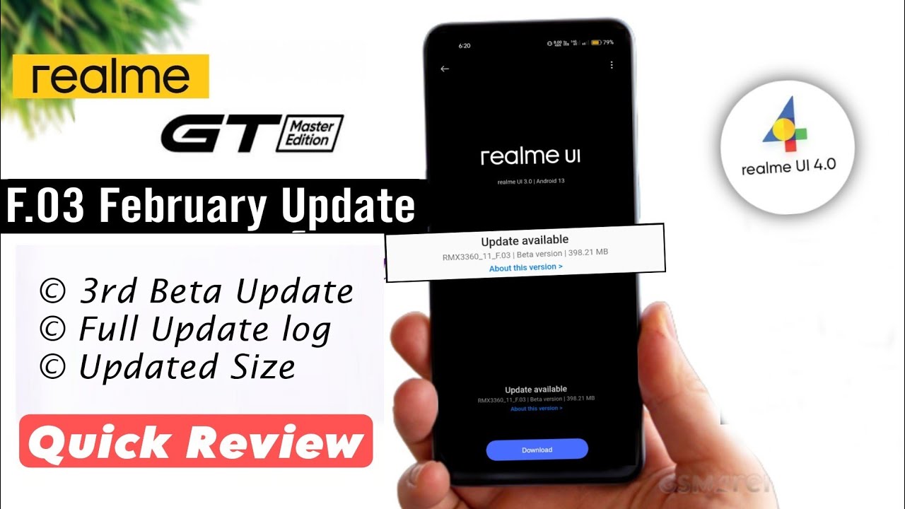 Realme GT Master Edition RealmeUi 4.0 F.03 New Update | GT Master ...