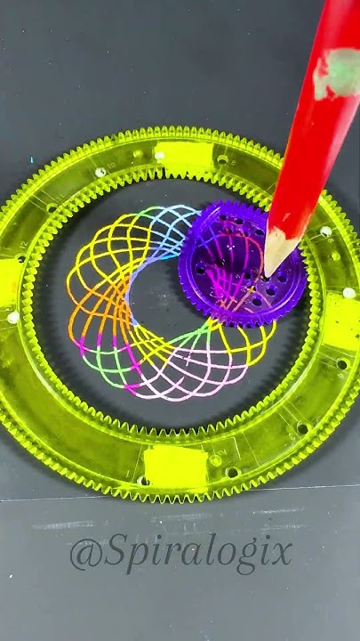 Multi color Spirograph Art ️ #spirograph #satisfying #trending #spiroart #spirograph # ...