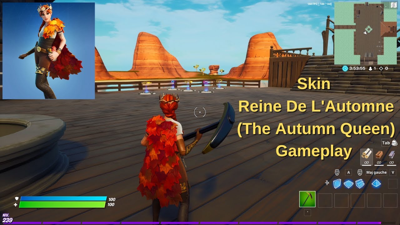 Skin Reine De L'Automne (The Autumn Queen) Gameplay Fortnite - YouTube