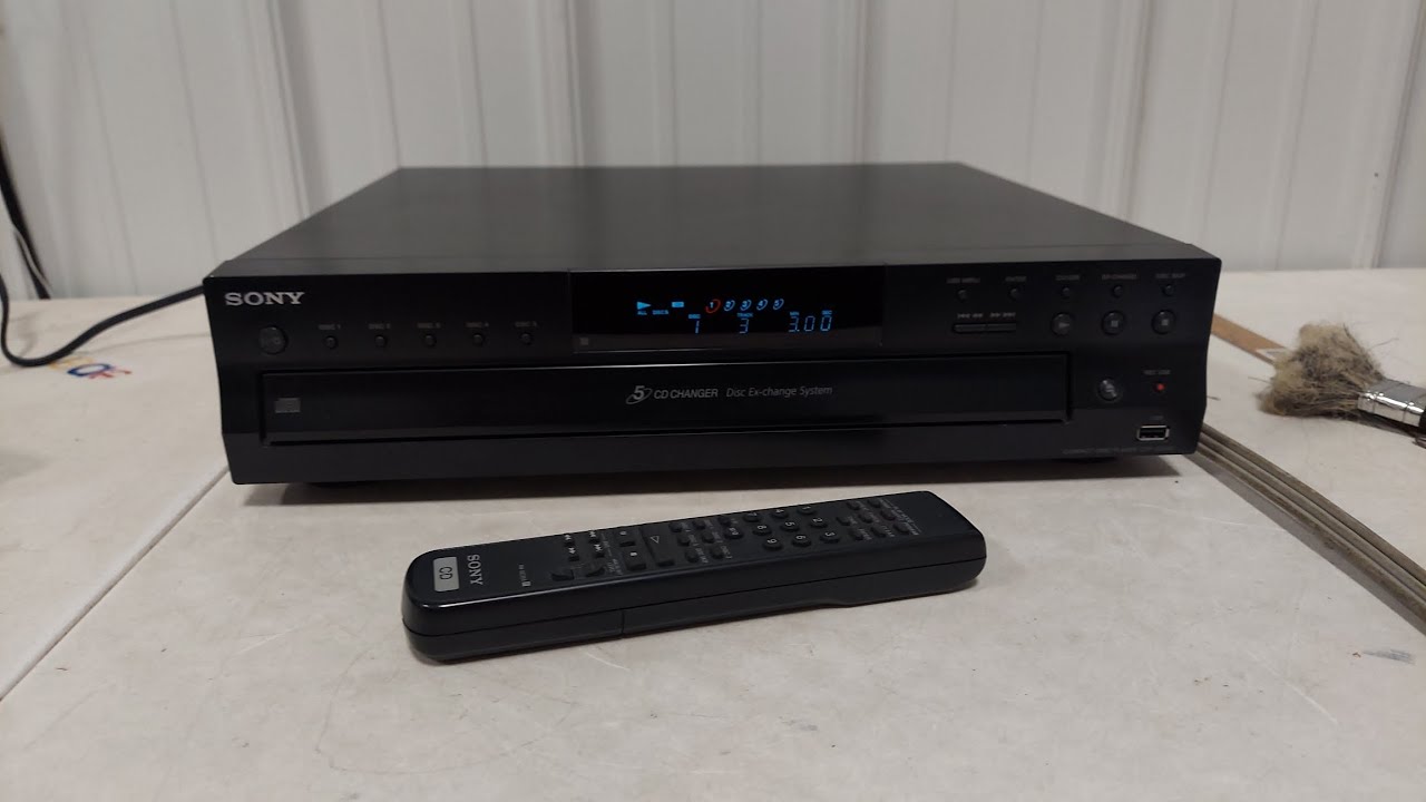 SONY CDP-CE500 5 DISC CD CHANGER PLAYER - YouTube