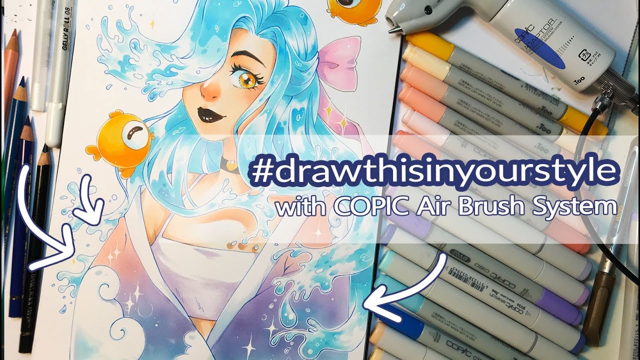 #drawthisinyourstyle - Speedpaint with COPIC and Airbrush - YouTube