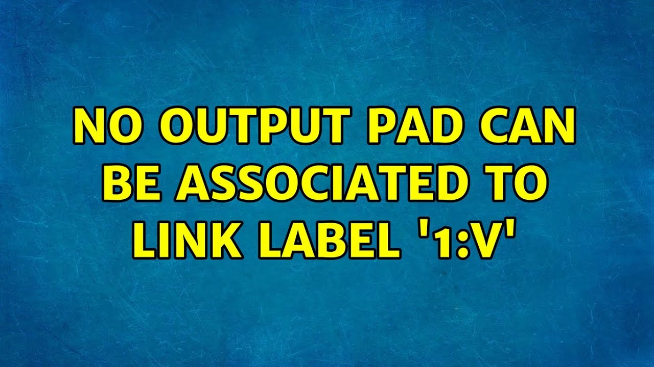 No output pad can be associated to link label '1:v' - YouTube
