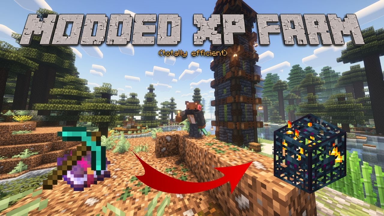 Making a simple modded xp farm in Minecraft ep3 - YouTube
