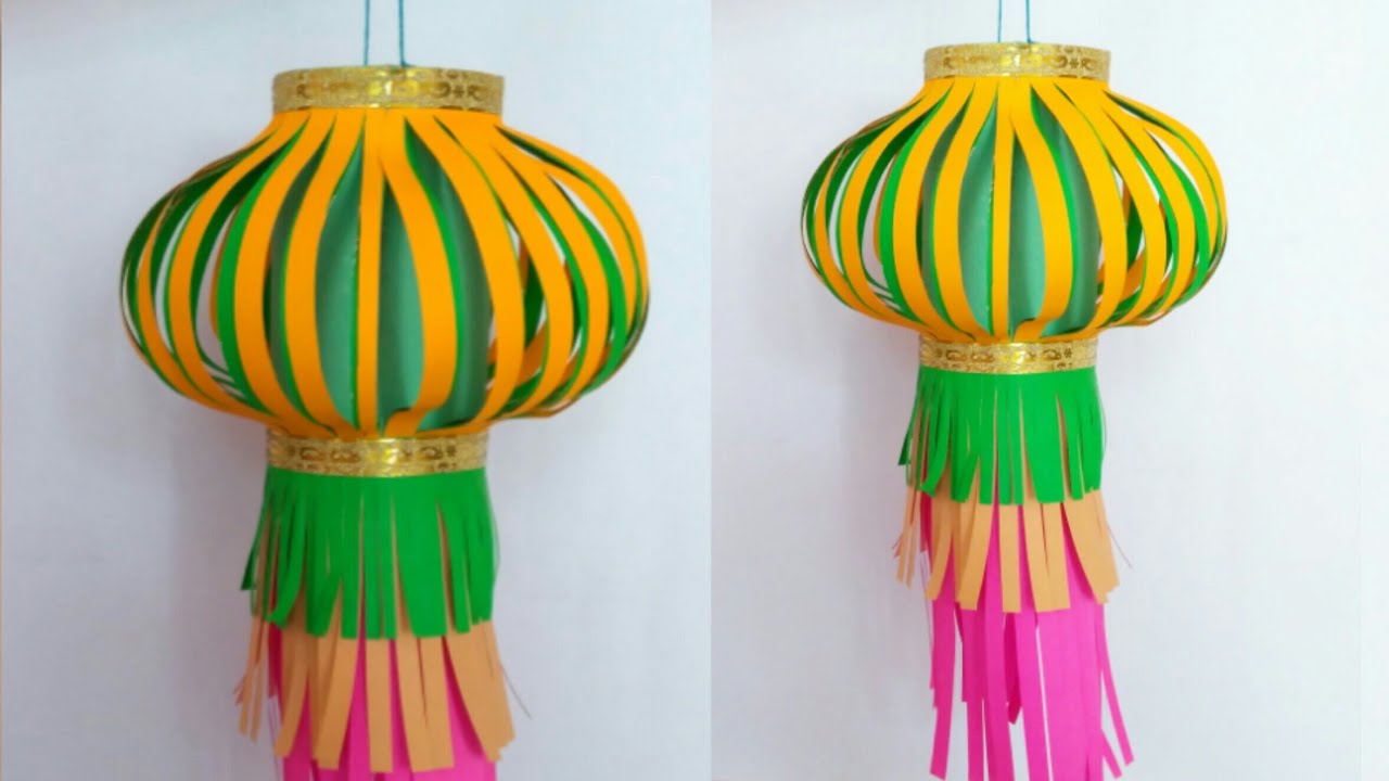Diwali / Christmas decoration idea | paper lantern | lantern for diwali ...