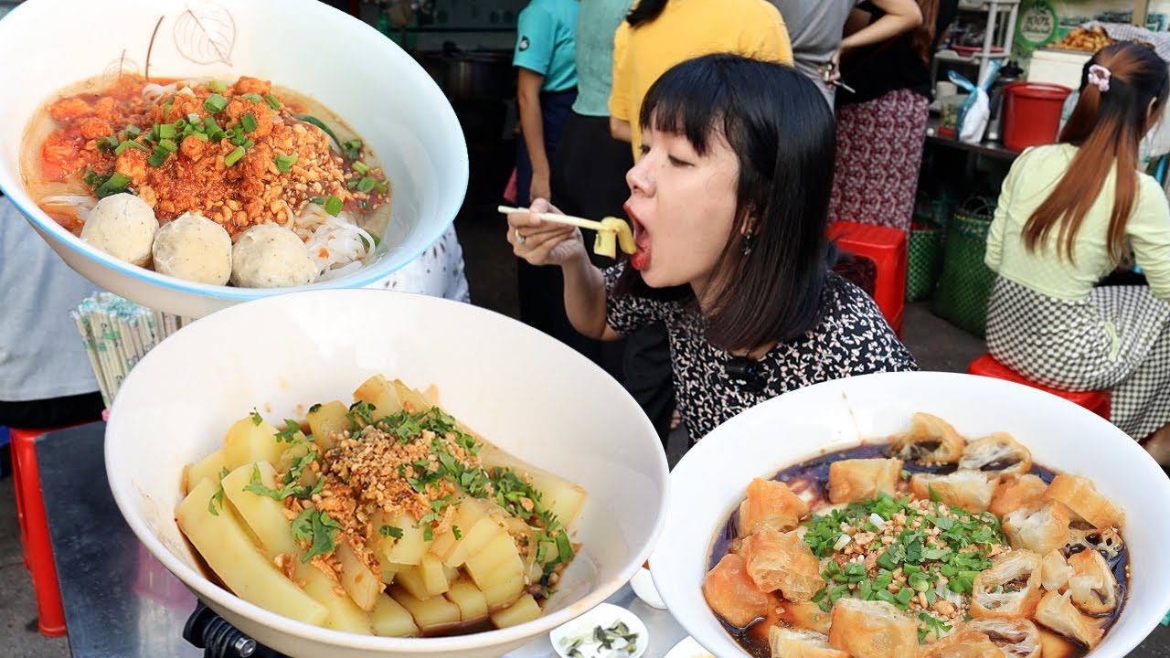 Chan eats the most popular Shan authentic dishes at a food stall on a ...