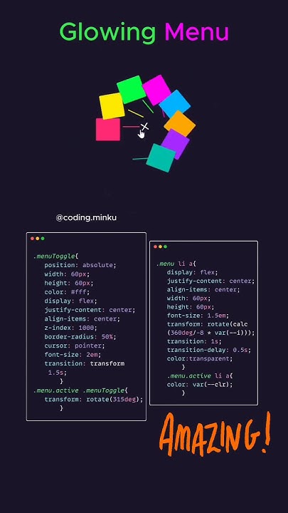 Glowing Menu Html Css Codewsavitaar Shorts Coding Css Html Trending Short Javascript