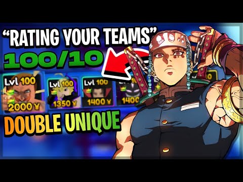 Rating Viewers Teams! DOUBLE UNIQUE?! In Anime Adventures - YouTube