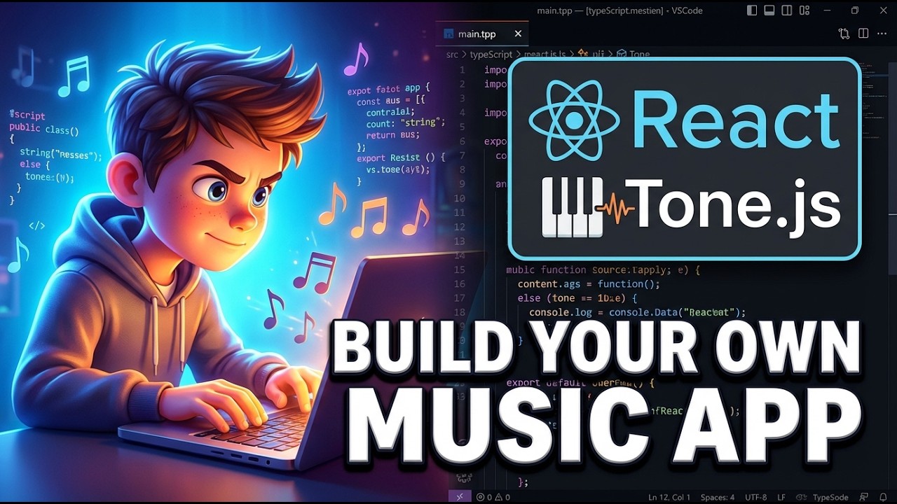 Build a React.js Music Visualizer & Virtual Piano & Guitar Editor in ...