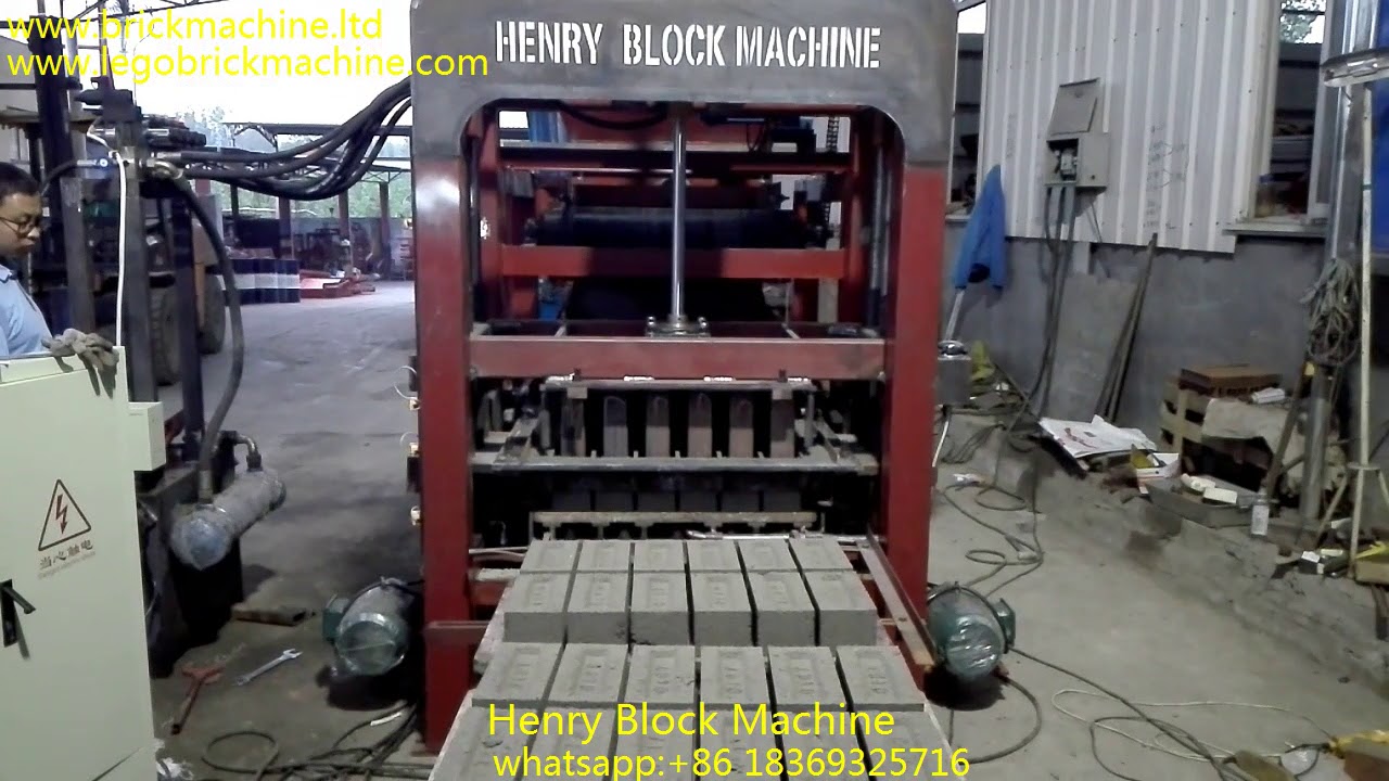 QT4-20 automatic block making machine producing cabro pavers with ...