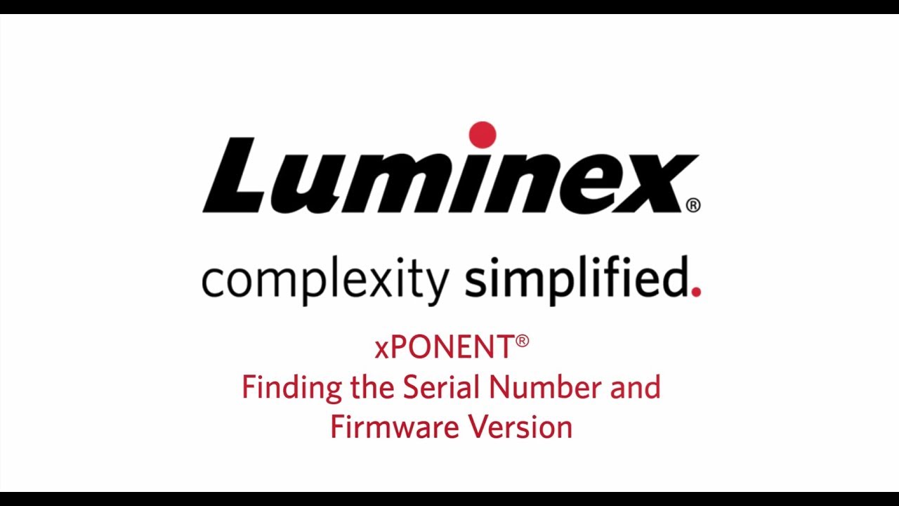 xPONENT: Finding the Serial Number and Firmware Version - YouTube