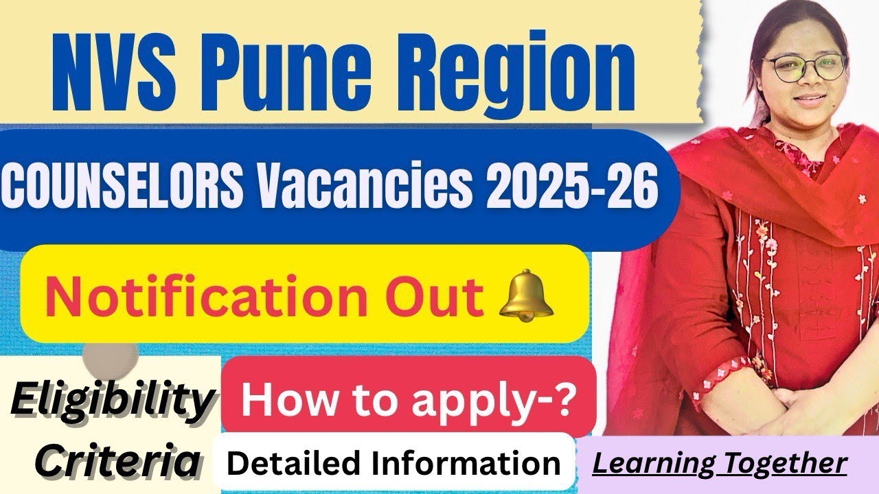 📢 NVS Pune Counselors 2025-26 | Official Notification Out! 📝 ...