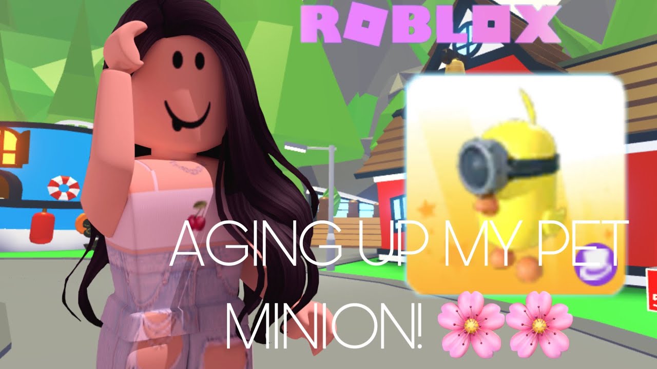 Aging up my pet minion! part 1 Adopt Me series - YouTube