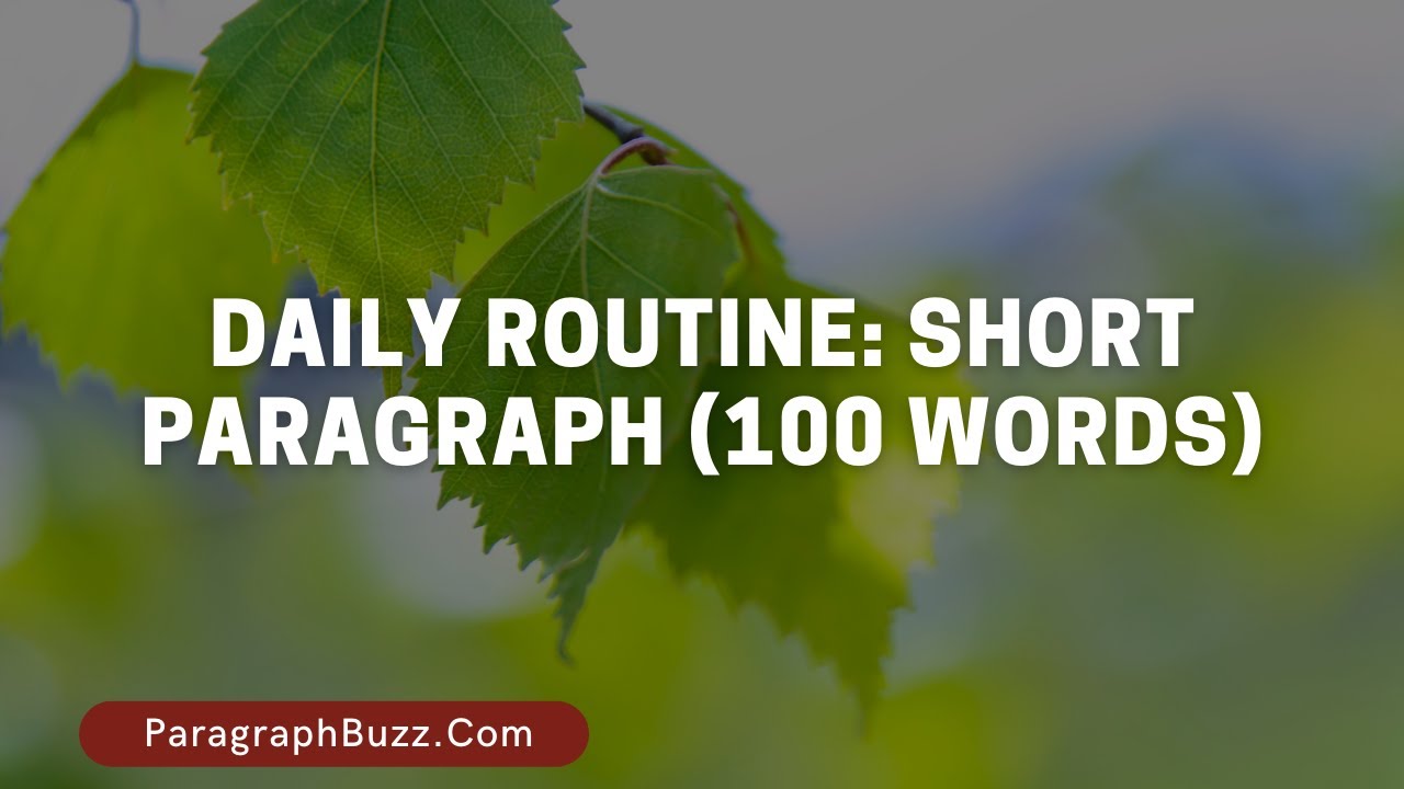 Daily Routine: Short Paragraph (100 Words) - YouTube