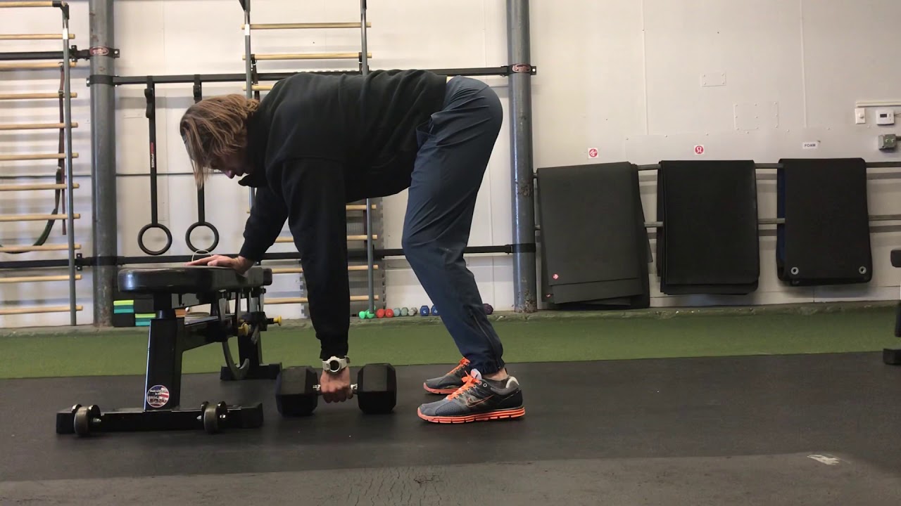 Dead Stop DB 1-Arm Row - YouTube