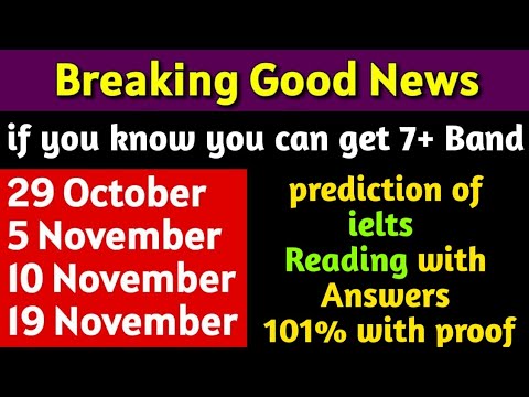 Free Reading Prediction pdf, 29 October ielts exam prediction ...