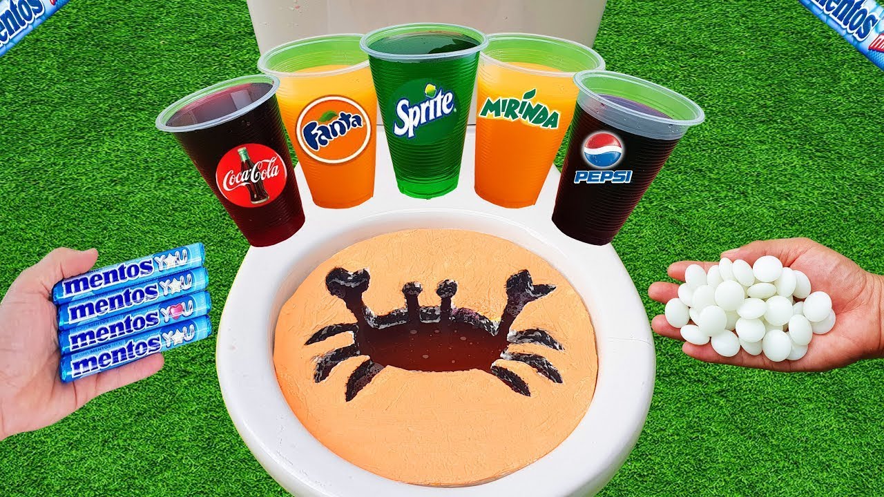 Experiment: CRAB, Coca Cola, Different Fanta, Sprite, Mirinda, Pepsi ...