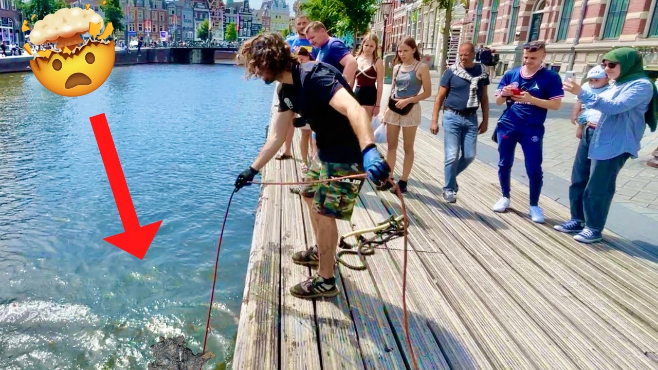 Amazing Magnet Fishing in Amsterdam! People Lose So Much - YouTube